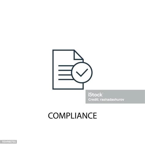 규정 준수 개념 선 아이콘입니다 간단한 요소 그림입니다 규정 준수 개념 개요 기호 디자인입니다 웹 및 모바일 Ui Ux에 사용할 수 있습니다 복종에 대한 스톡 벡터 아트 및