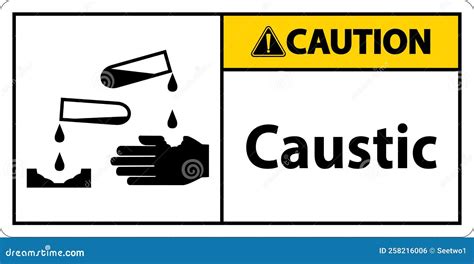 Caution Caustic Symbol Sign On White Background Stock Vector