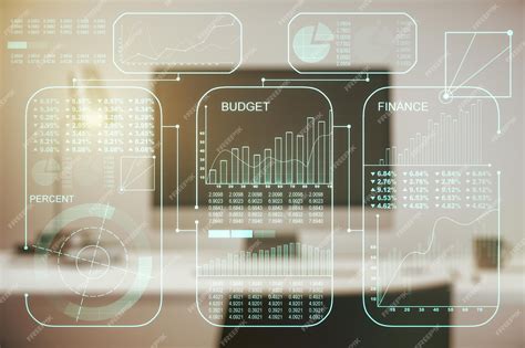 Premium Photo Multi Exposure Of Abstract Statistics Data Hologram