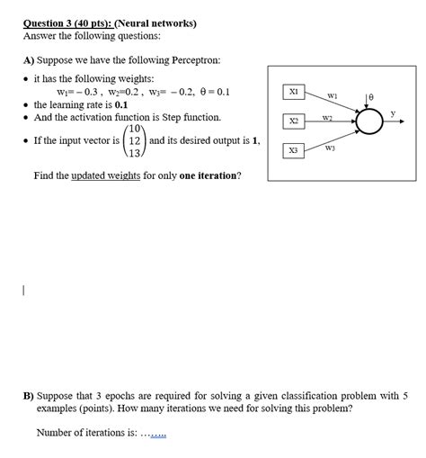 Solved Question Pts Neural Networks Answer The Chegg