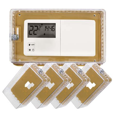 Amazon Com Bisupply A C Thermostat Lock Box With Key Xl Pk Plastic Locking Wall Thermostat