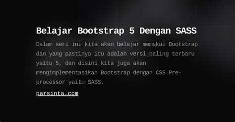 belajar bootstrap 5 dengan sass instalasi mix dan juga bootstrap v5