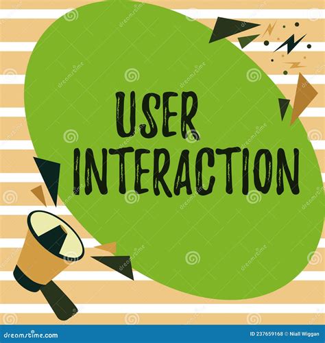 Conceptual Display User Interaction Business Concept How The Customer Acts On The System And