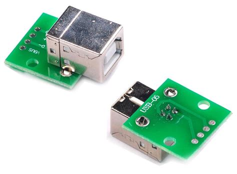 X USB Type B Female Socket Breakout Board Mm Pitch Adapter Connector DIP All Top Notch