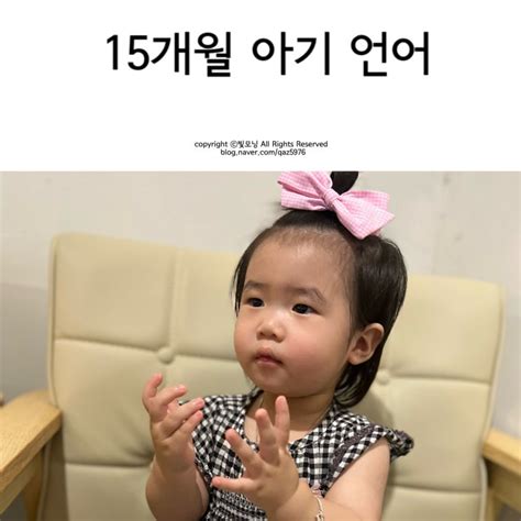 15개월 아기 언어 발달 성장기록 수용언어는 네이버 블로그