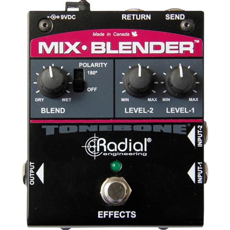 radial mix blender dual instrument buffer mixer and fx loop interface