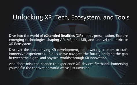 Unlocking Xr Tech Ecosystem And Tools Alicante Tech Meetup