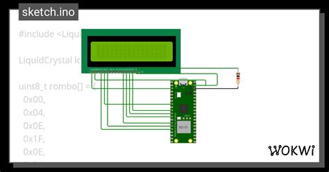 Lcd Standar Wokwi Esp32 Stm32 Arduino Simulator