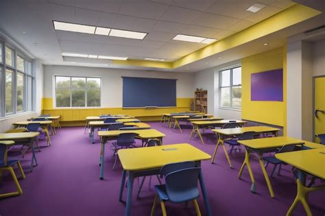 Premium Ai Image Educational Space School Classroom Setting