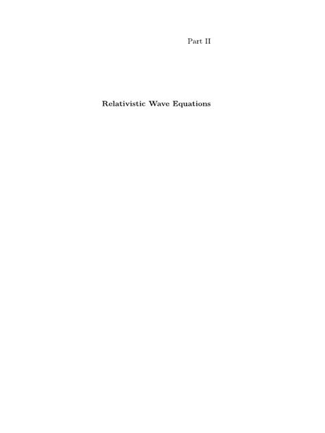 Relativistic Wave Equations And Their Derivation Pdf