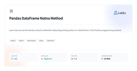 Método Notna Pandas Análise De Dados Em Python Labex