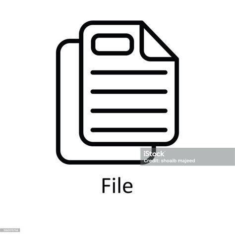 File Vector Outline Icon Design Illustration User Interface Symbol On White Background Eps 10