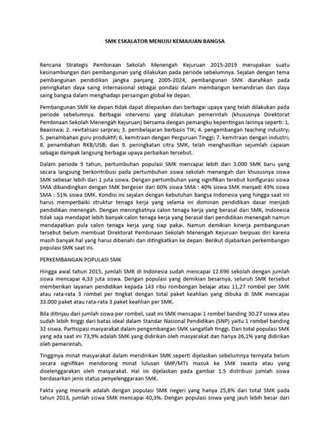 Smk Eskalator Menuju Kemajuan Bangsa Pdf