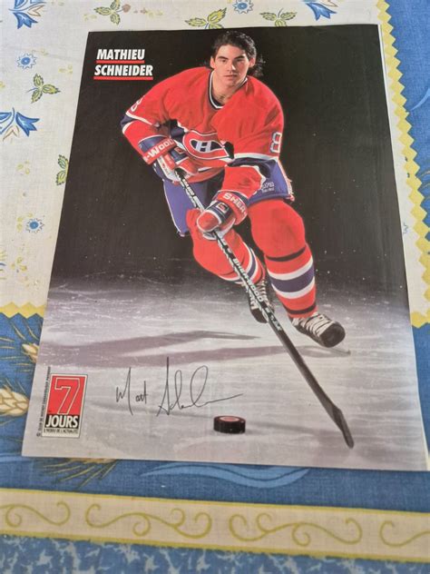 Mathieu Schneider Montreal Canadiens Poster Color 8 By 11 Inches 7