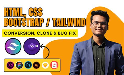 Convert Figma Ai Xd And Psd Designs To Responsive Html Bootstrap 5 Tailwind By