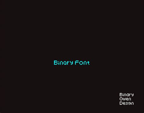 binary font on behance