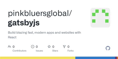GitHub Pinkbluersglobal Gatsbyjs Build Blazing Fast Modern Apps And Websites With React