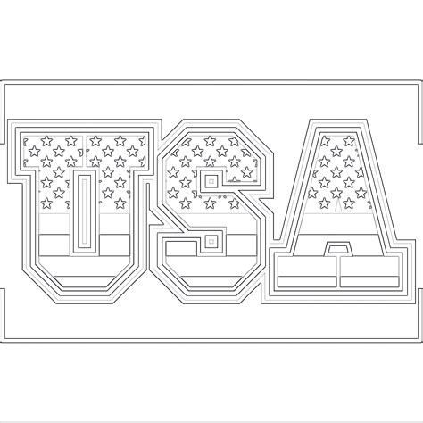 Coloring Sheet Usa Flag Coloring Page