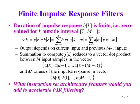 Finite Impulse Response Filters Ppt Download