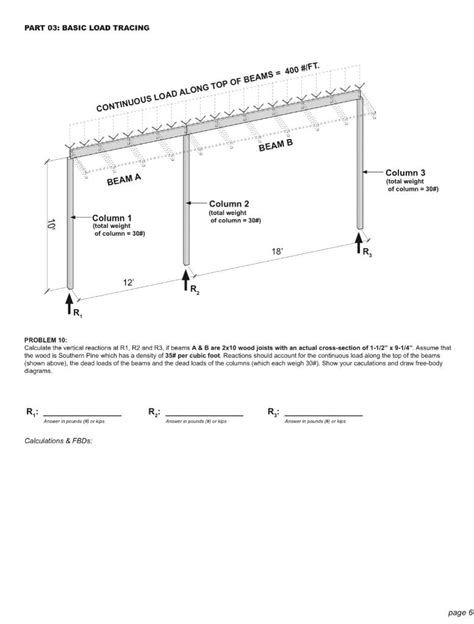 Solved Part 01 Dead Loads Unit Weight Density Y Pcf
