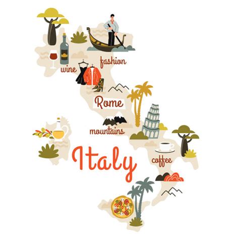 1200 Italy Map Clip Art Stock Illustrations Royalty Free Vector