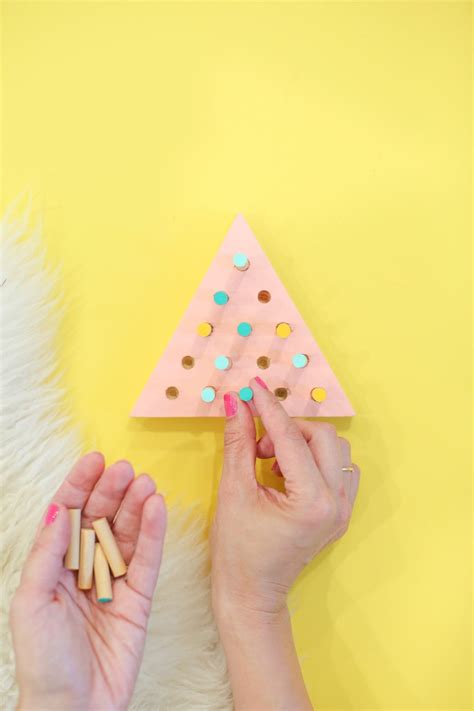 DIY Triangle Peg Jump Game Lovely Indeed