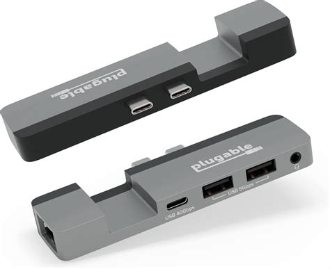 Amazon Plugable USB C ハブ 5 in 1 マルチポート アダプター MacBook Pro 14 16 インチ および Macbook Air M2 用 USB C
