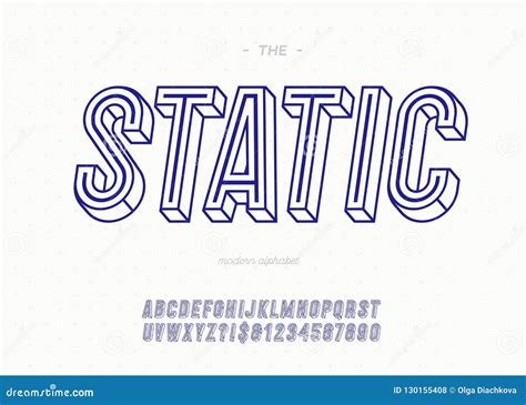 Vector 3d Bold Static Font Modern Typography Stock Vector Illustration Of Graphic Geometric