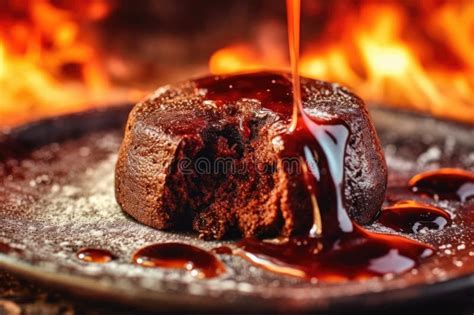Indulgent Chocolate Fondant Stock Illustration Illustration Of