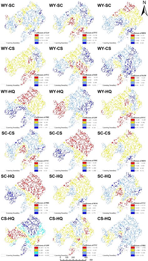 Spatial Distribution Of Coefficients Of The Multiscale Geographically