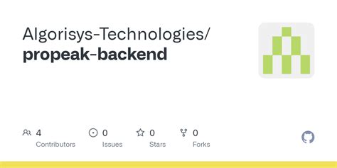 GitHub Algorisys Technologies Propeak Backend