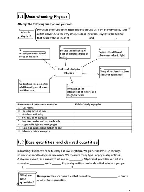 Measurement In Physics For Class 7 Worksheets