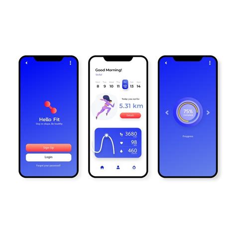 건강한 삶을 위한 피트니스 앱 디자인 앱·모바일 Ui·ux 포트폴리오 크몽