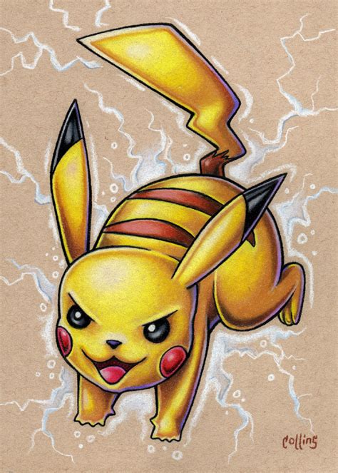 Pikachu Thunderbolt Drawing