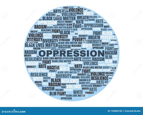 Oppression Black Lives Matter Image Illustration With Words