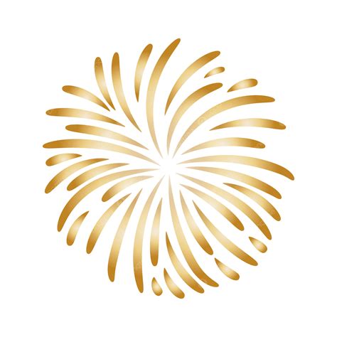 Golden Firework Icon Sparkle For Chinese New Year Vector Firework