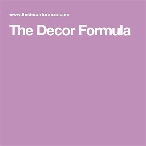The Decor Formula By Barbara Scraupe Interior Decorating And Diy Projects