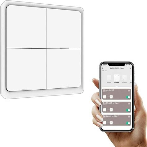 Smart Wireless Zigbee On Off Switch Gang Scene Controller at piece बन तर वल