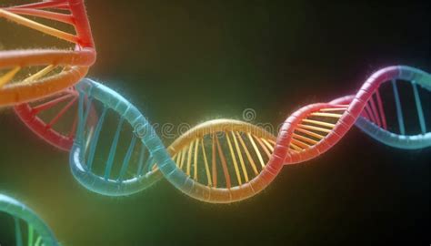 Illustrative Depiction Of Nucleic Acid Double Helix With Connected