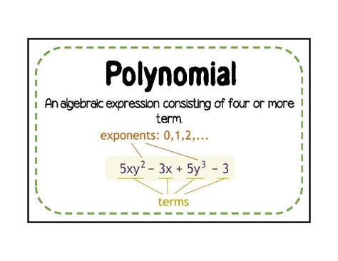 Polynomials And Factoring Vocabulary Words By Growing In Algebra