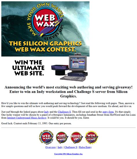 Silicon Graphics In 1994 Web Design Museum