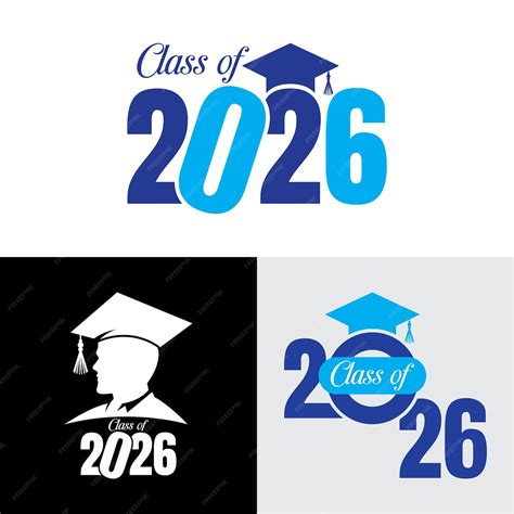 Class Of 2026 Graduation Design With Cap Vector Vector Premium