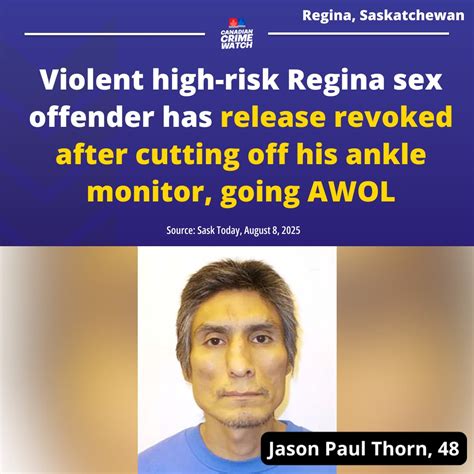 Canadian Regina Saskatchewan Jason Paul Thorn 48 Had His