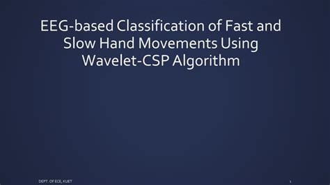 Eeg Based Classification Pptx Technology And Computing