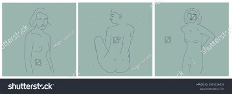 Linear Drawing Naked Female Body One Stock Vector Royalty Free Shutterstock