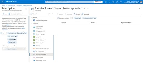 Azure Student Account Error Subscription Not Allowed To Register