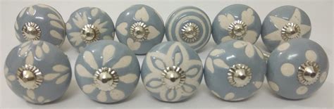 Grey Ceramic Knobs Handmade Vintage Look Kitchen Cabinet Knobs Etsy Uk