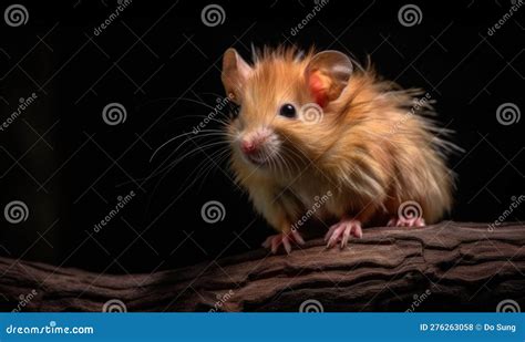 A Beautiful Photograph Of The Red Crested Tree Rat Stock Illustration