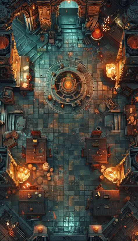 Dandd Battlemap Alchemists Lab Città Fantasy Mappe Disegno Gioco