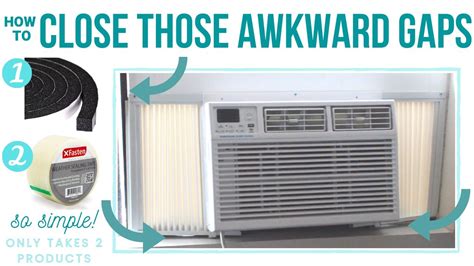 How To Insulate Gaps Around A Window Ac Youtube
